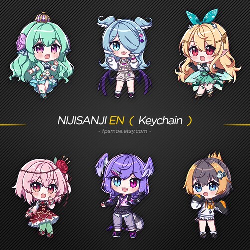 3.5in Nijisanji Ethyria New Outfit Group Keychain Charm - Etsy