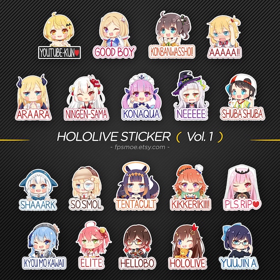 Hololive Sticker Vol. 1 - Etsy