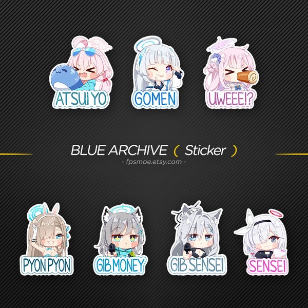 Blue Archive Sticker - Etsy
