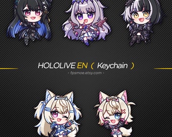 Vtuber Hololive En Advent Justice Glitter Keychain Fuwamoco Gigi ...