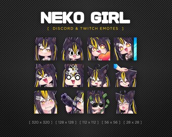Nekopara Vanilla Twitch Emotes 8x Neko Girl Emotes for Twitch Streamer ...