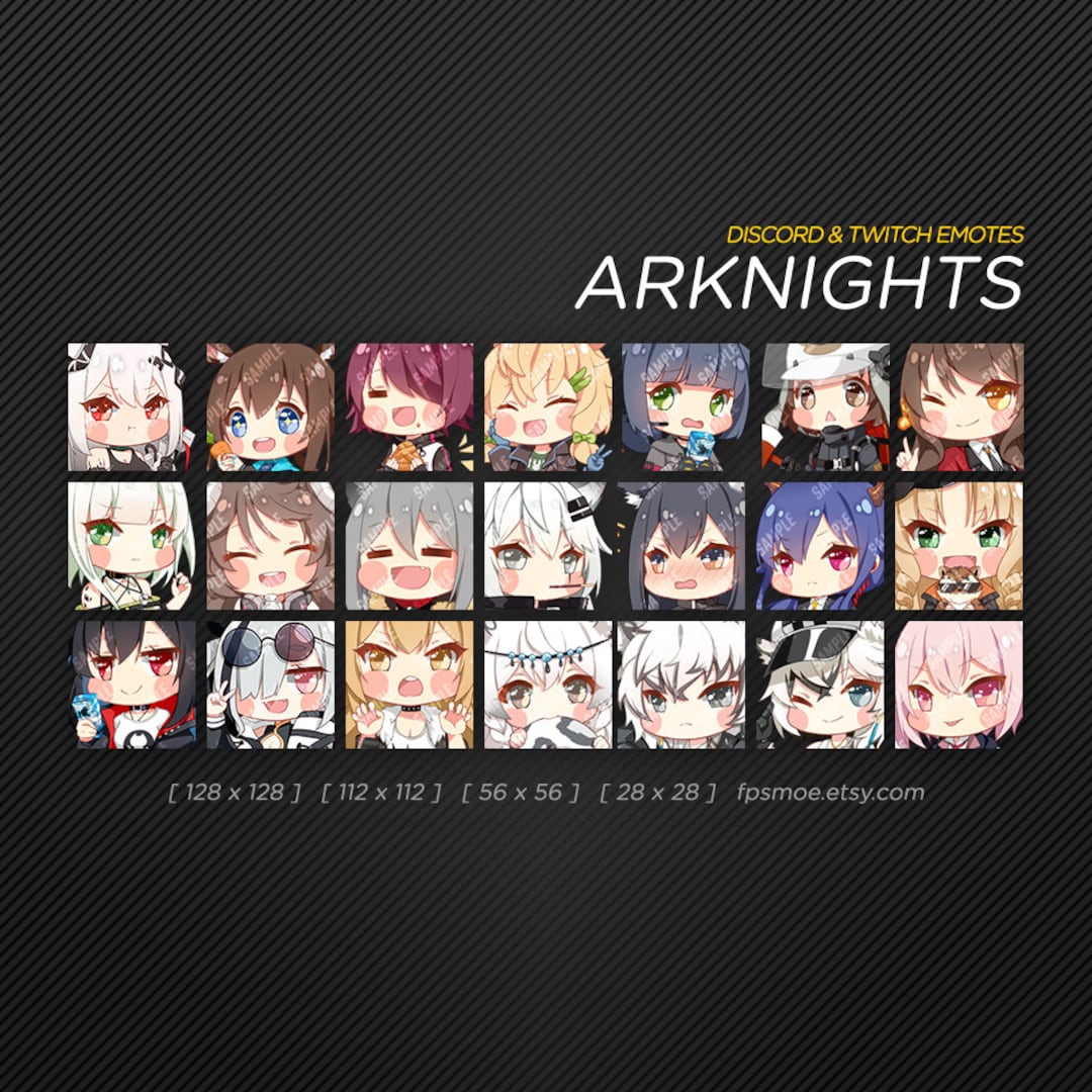 Arknights Twitch Discord Emotes - Etsy UK