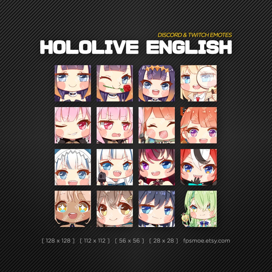 Hololive English Emotes - Etsy