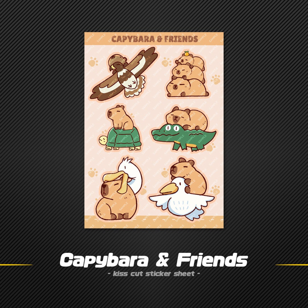 Capybara Sticker Sheet - Etsy