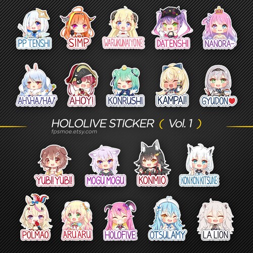 Hololive Sticker Vol. 2 - Etsy