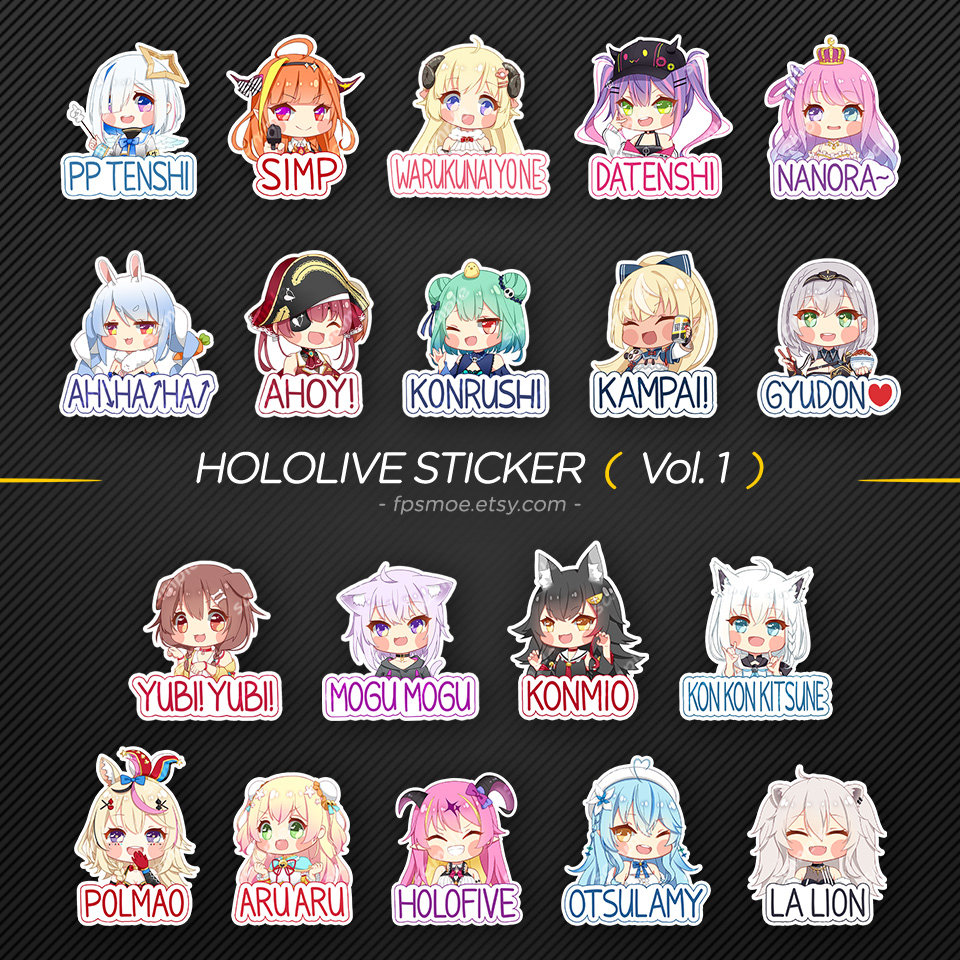 Hololive Sticker Vol. 1 - Etsy