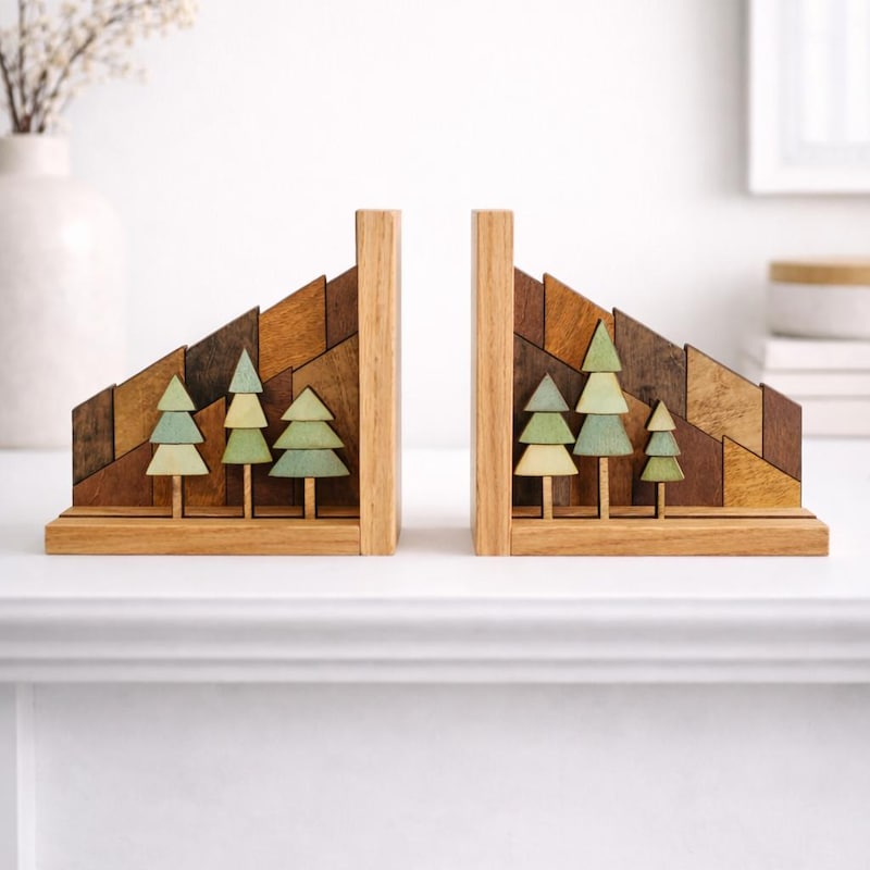 Mountain Bookends - Etsy