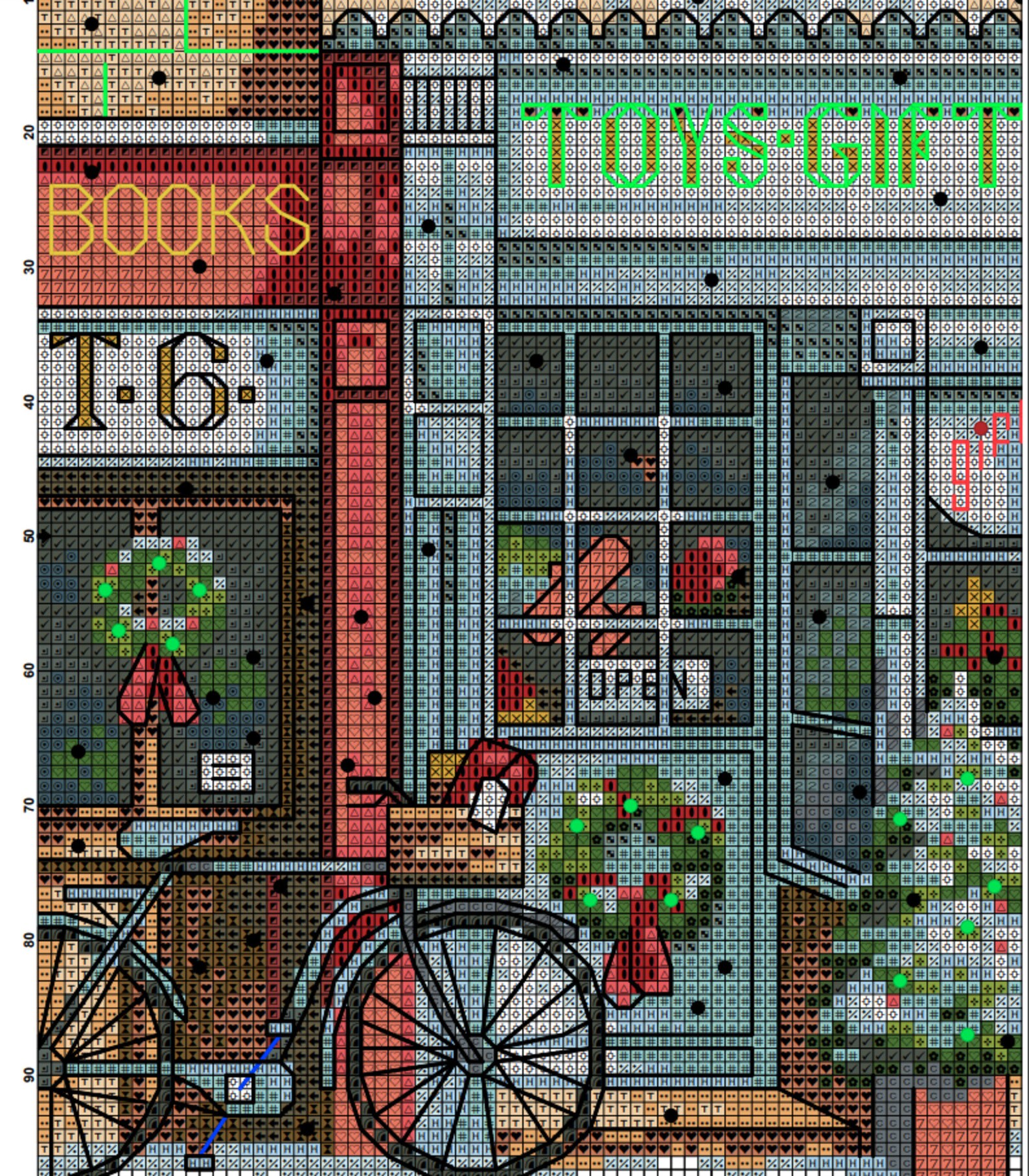 Toy Shoppe, Cross Stitch Pattern PDF, Cross Stitch Chart,instant ...