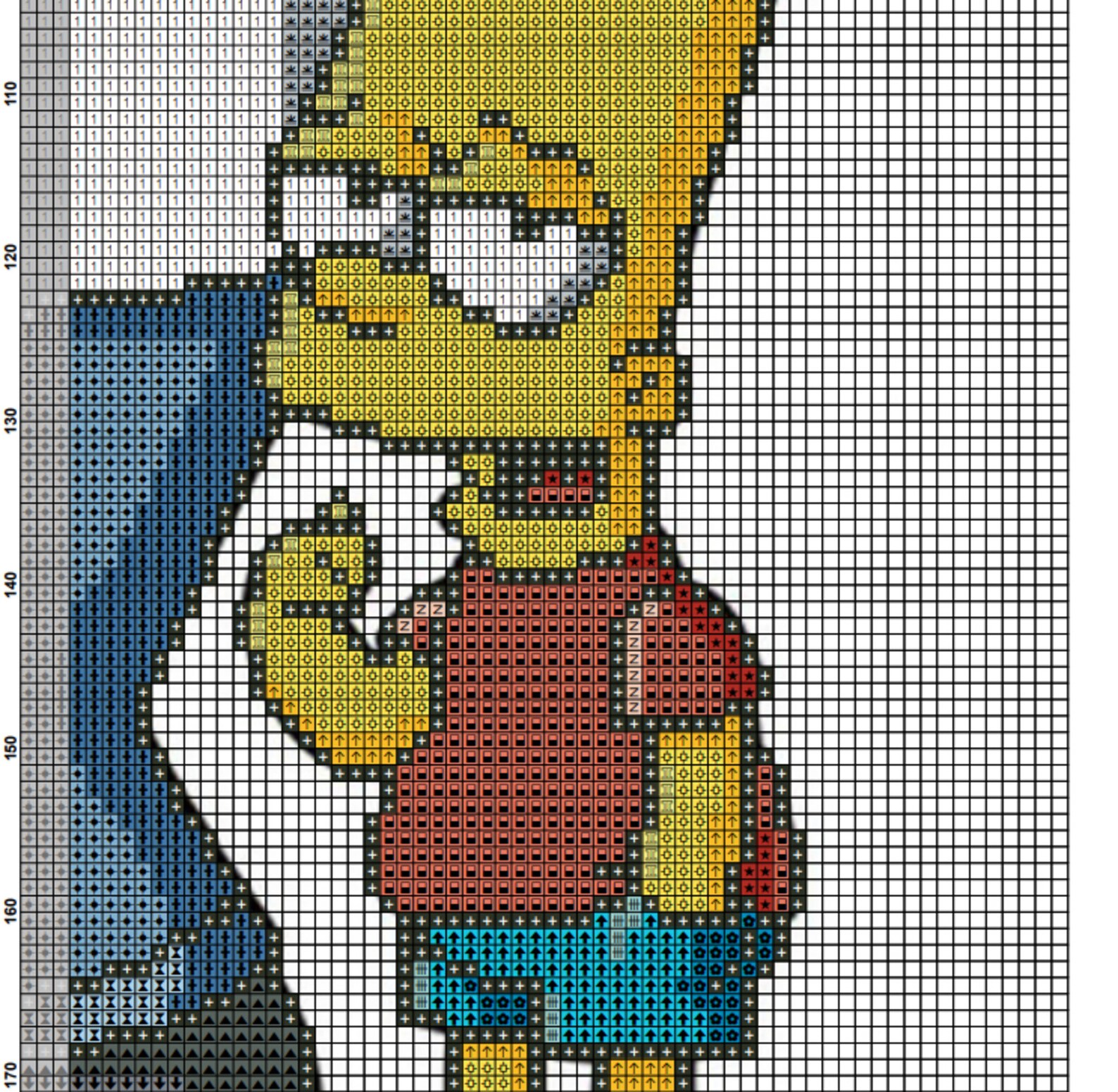 Cartoons, Cross Stitch Pattern PDF, Cross Stitch Chart,instant Download ...