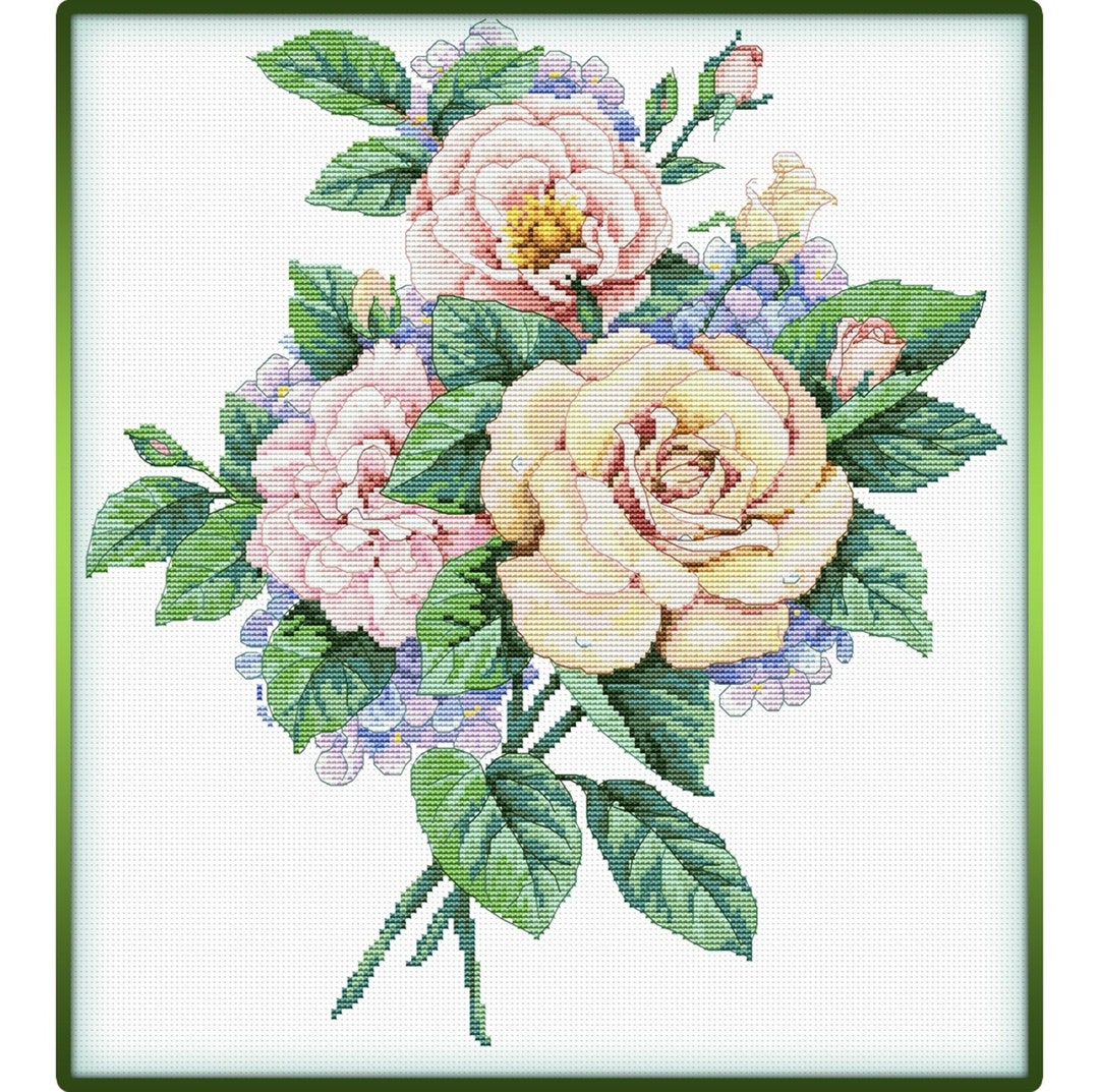 Rose Garden Cuttings , Cross Stitch Pattern PDF, Cross Stitch Chart ...