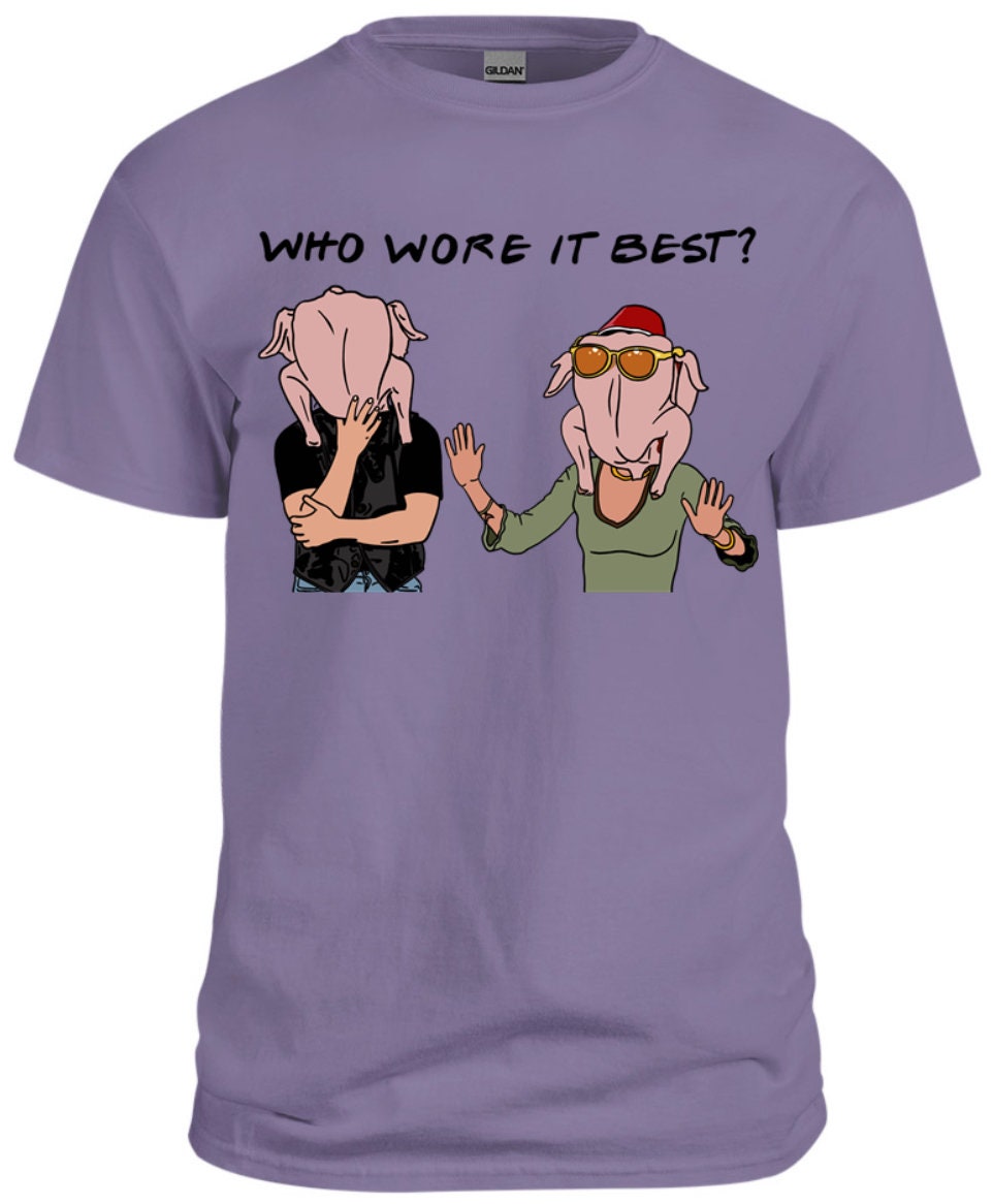 Digital Download Joey and Monica Turkey on Head Thanksgiving friends - Etsy