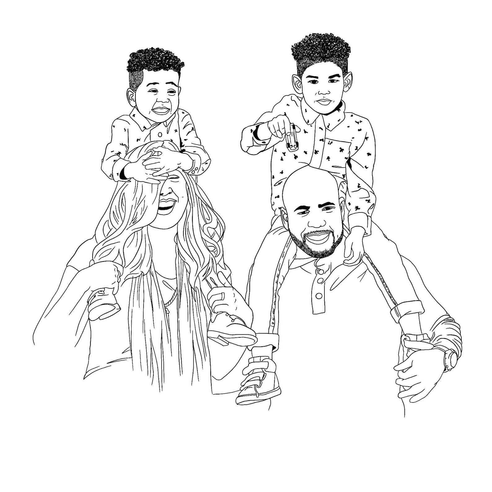 Custom Line Portrait: Minimalist Outline Art (JPG PNG Printable) - Etsy