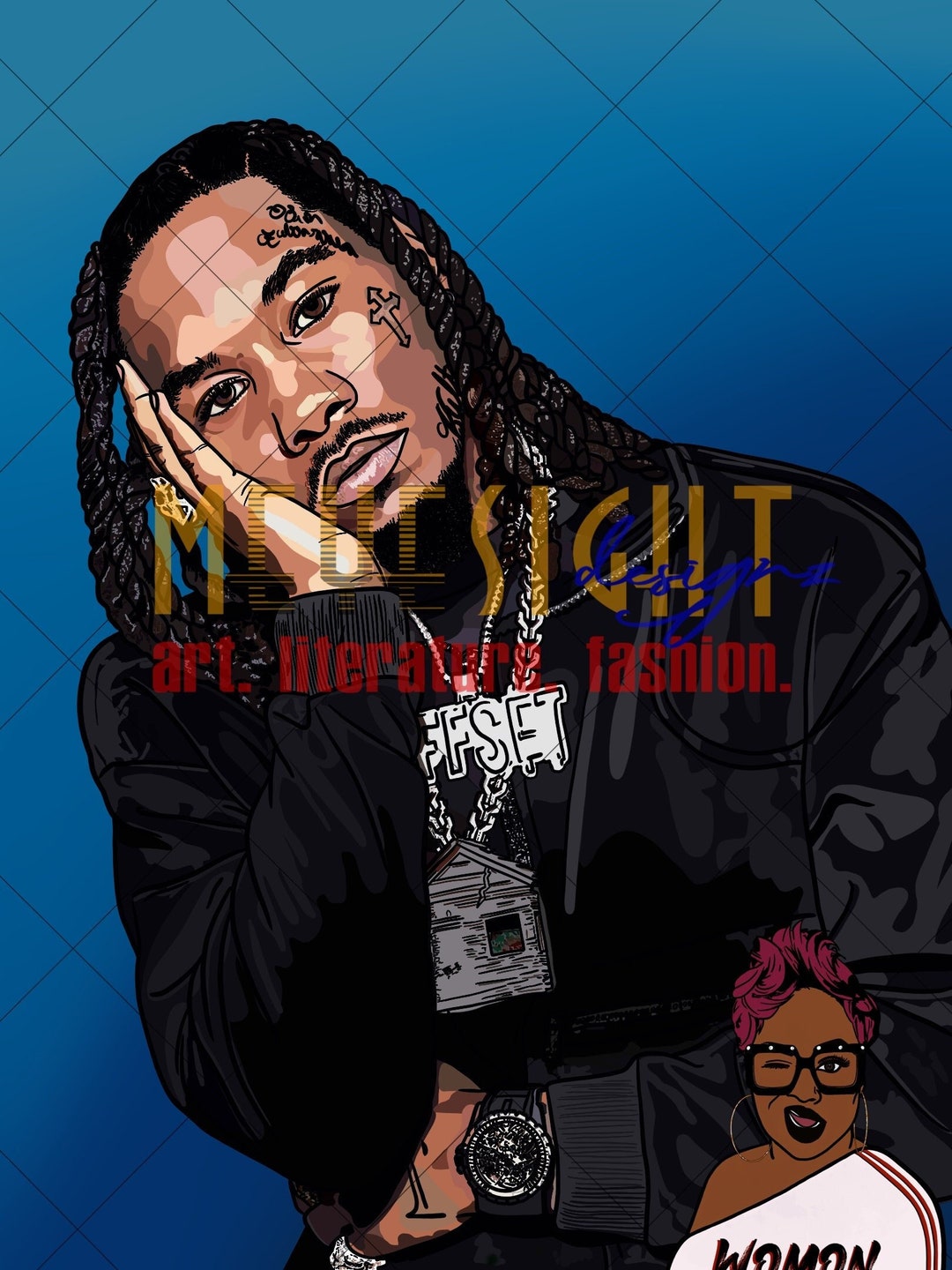 Digital Download Offset Rapper Migos JPG PNG Printable Art Poster - Etsy