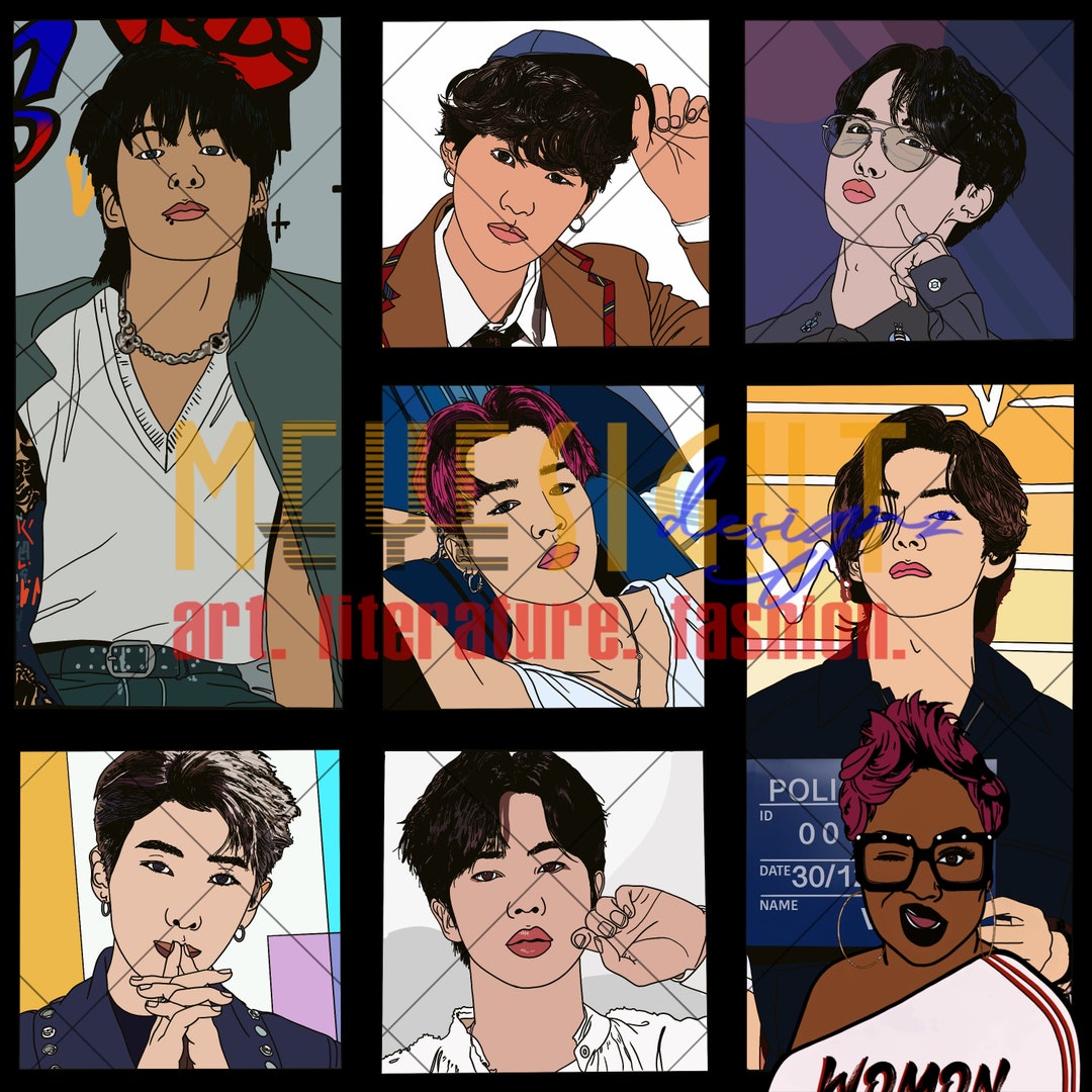 Digital Download BTS Boy Group Jungkook V Jimin Suga Jin RM J-hope K ...