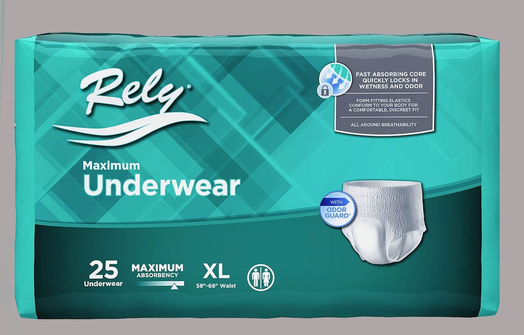 Rely® Maximum Protective Underwear, Disposable, Maximum Absorbency ...