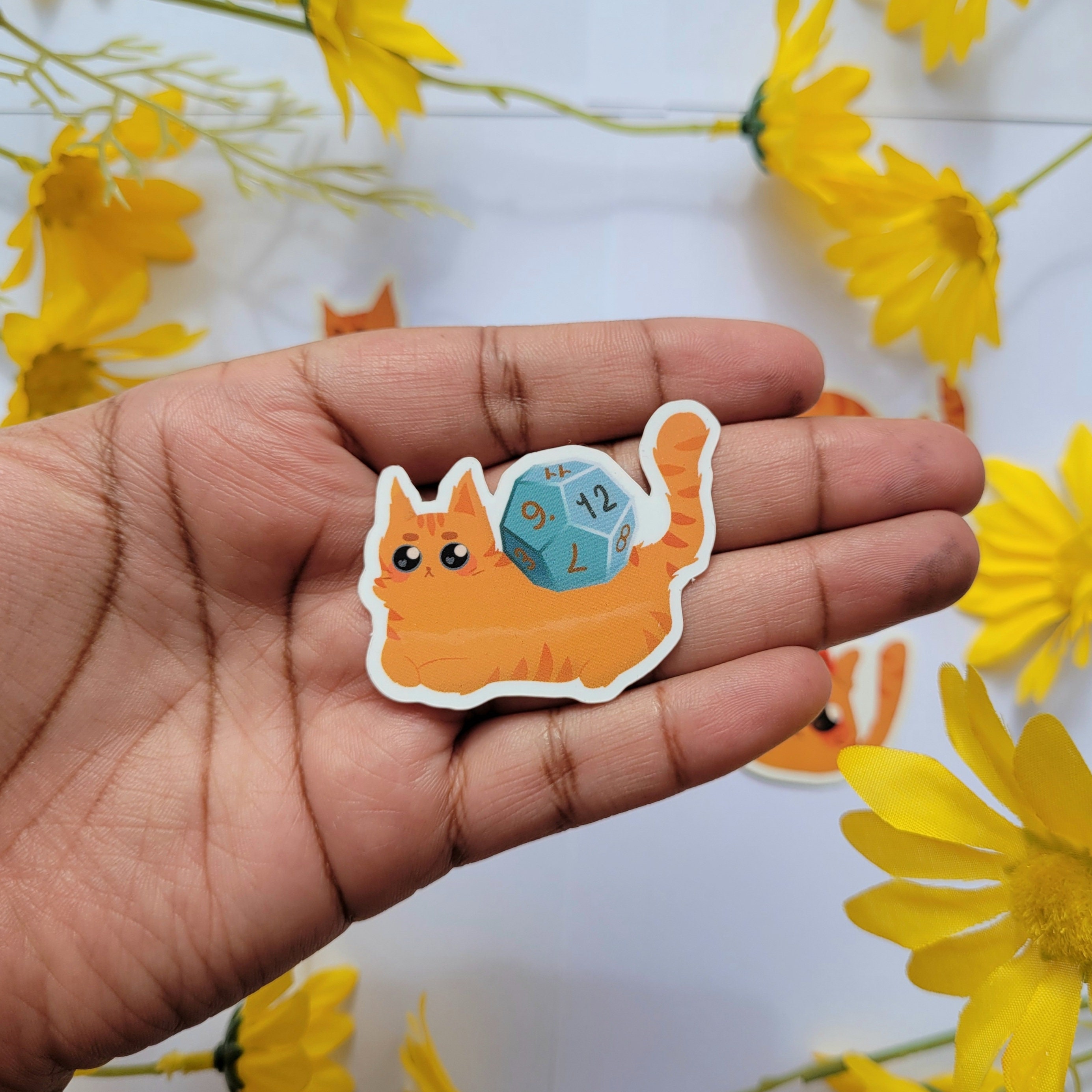 Mini Set Ginger D&D Cats Glossy Stickers // Dnd Dice Cute - Etsy Canada