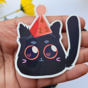 D&D Cats - Glossy Stickers // Dnd, Dice, Cute, Animal, Fantasy, Ttrpg ...