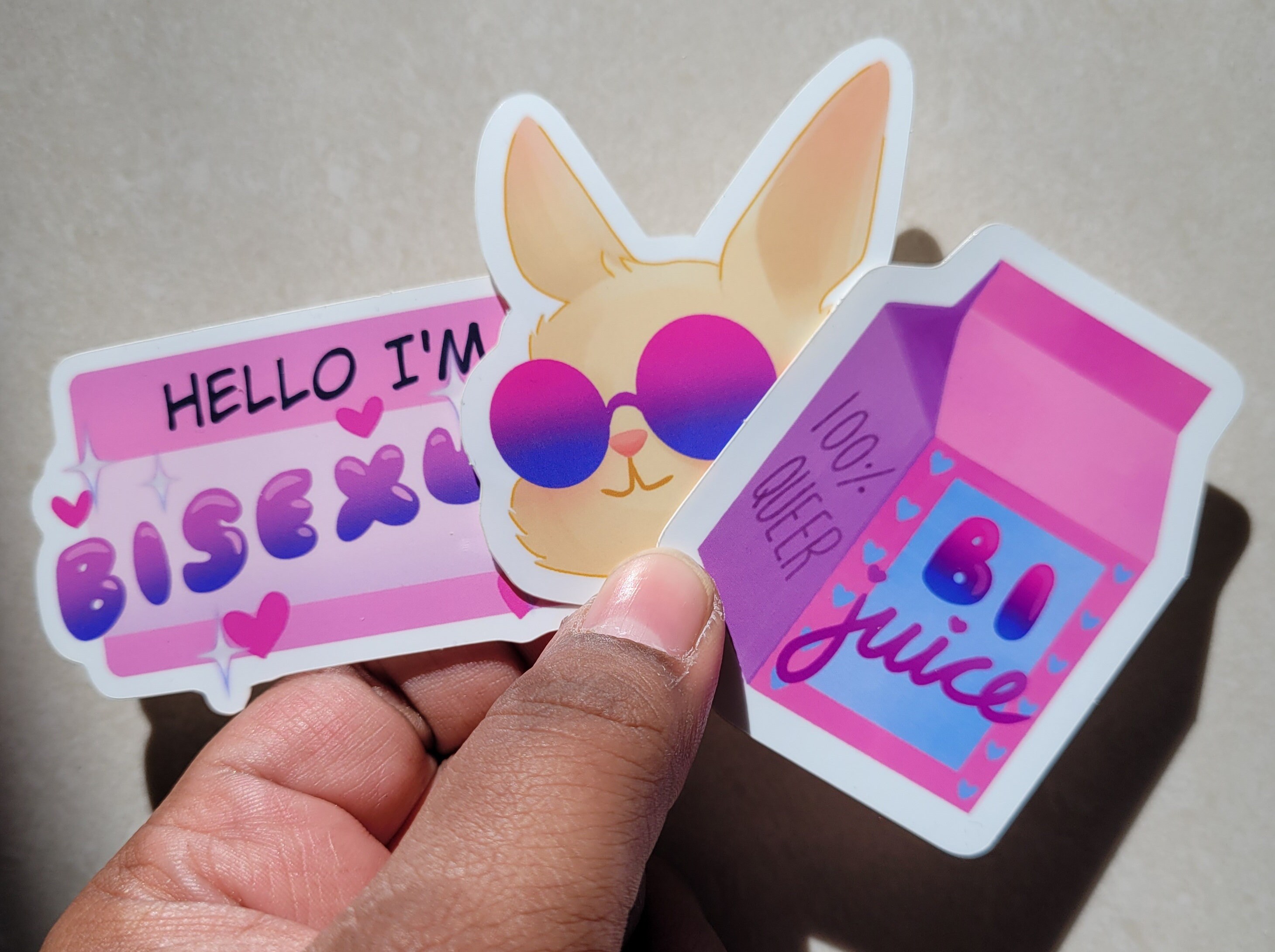 Bisexual Pride Sticker Set // Pride Month Lgbtqia Cute - Etsy