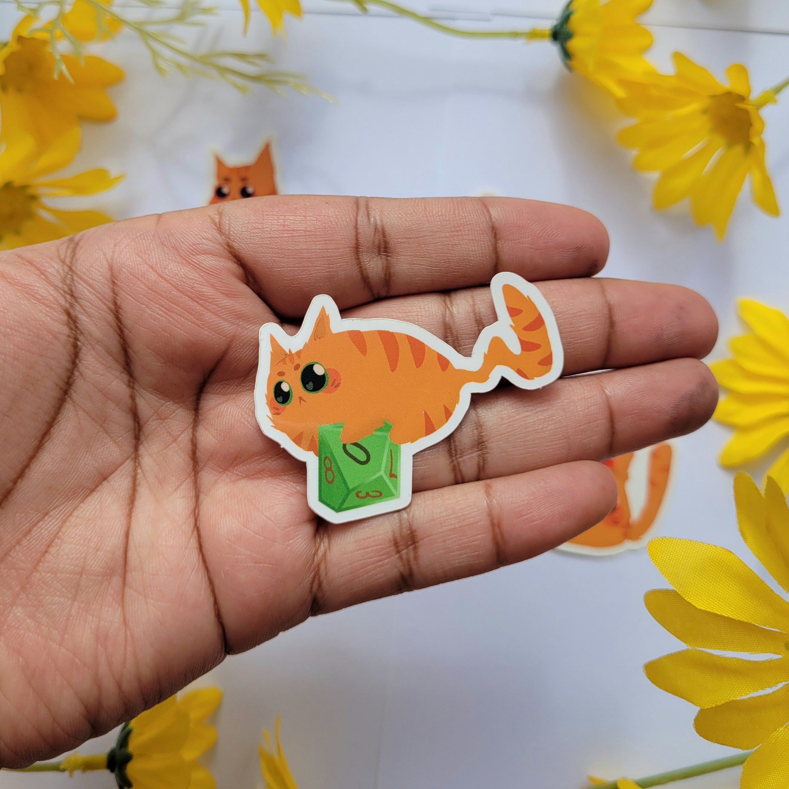 Mini Set Ginger D&D Cats Glossy Stickers // Dnd Dice Cute - Etsy Canada