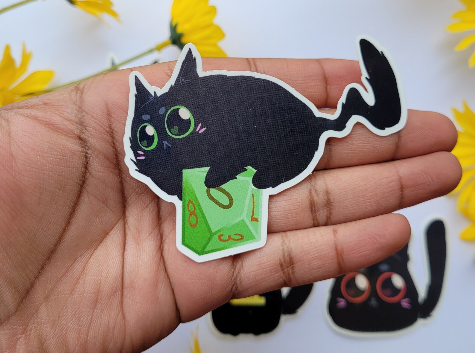 D&D Cats - Glossy Stickers // Dnd, Dice, Cute, Animal, Fantasy, Ttrpg ...