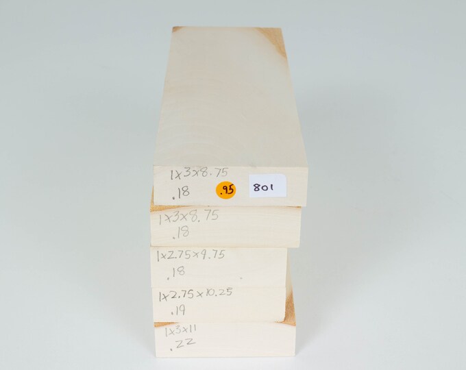 American Holly Lumber, Premium Grade White Solid Wood Planks, 1-inch ...