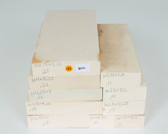 American Holly Lumber, Premium Grade White Solid Wood Planks, 1-inch ...