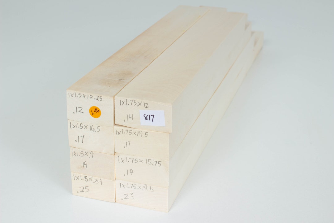 American Holly Lumber, Premium Grade White Solid Wood Planks, 1-inch ...