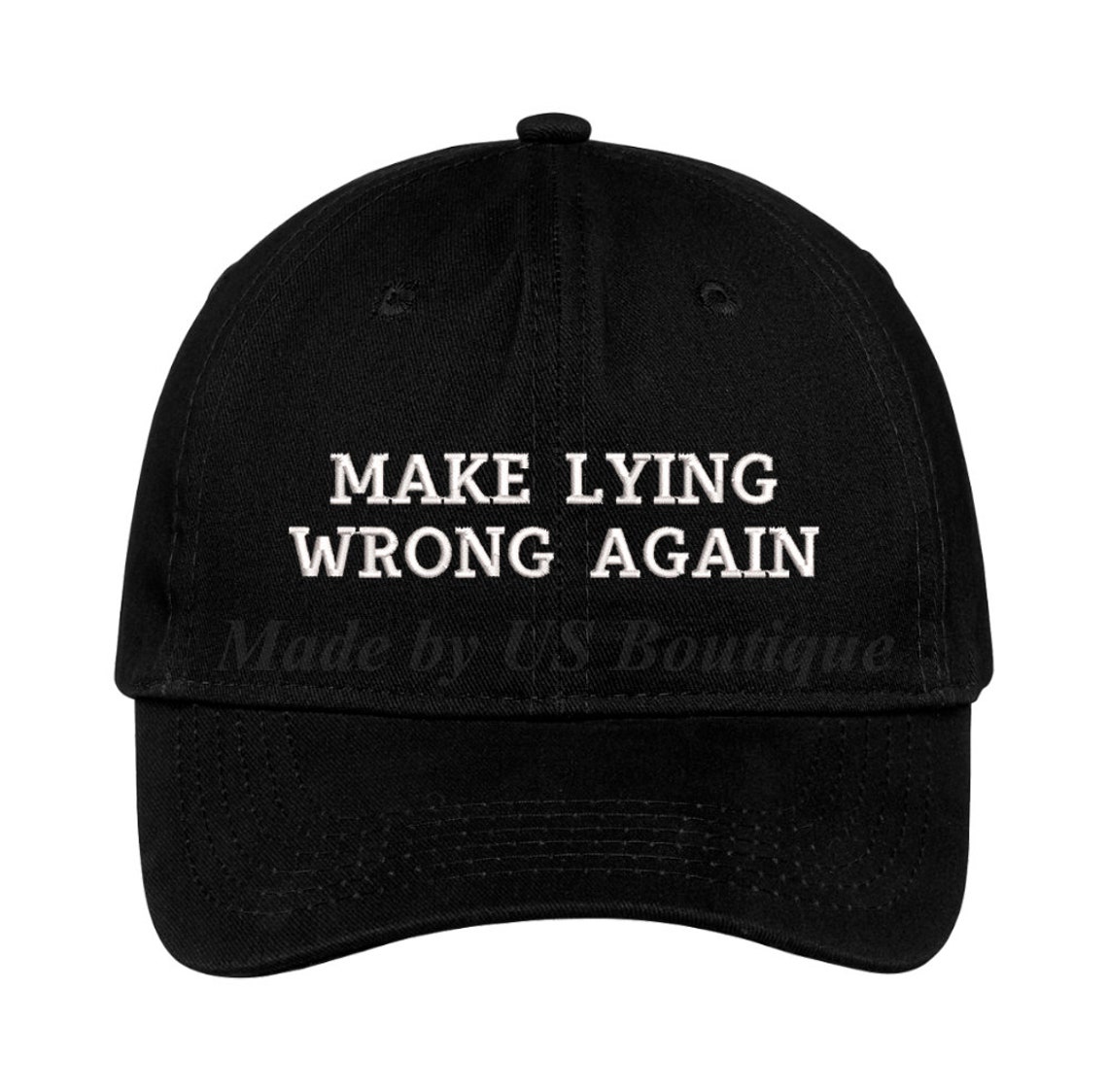 Make Lying Wrong Again Hat Embroidered Baseball Dad Cap MAGA | Etsy