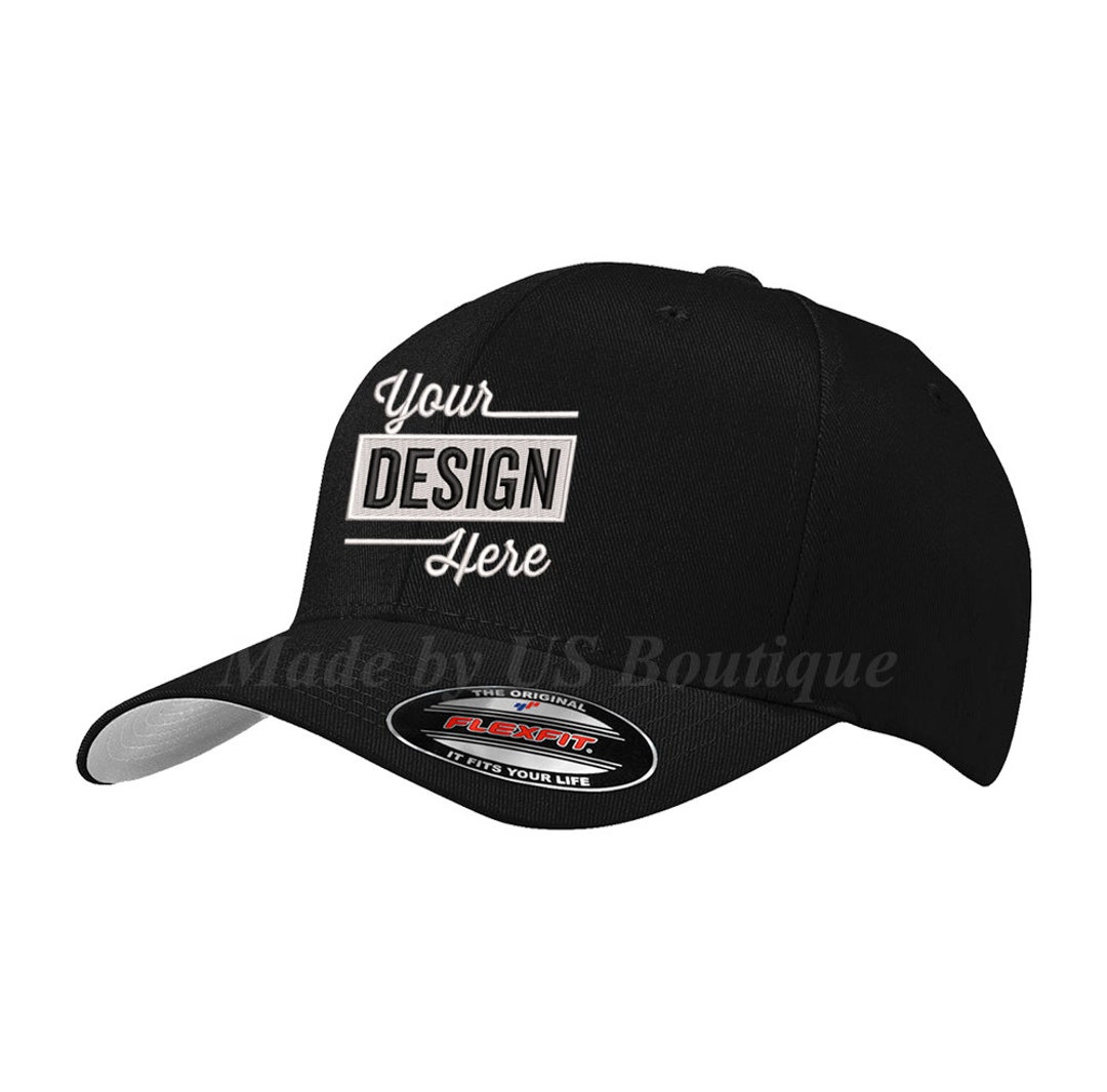 Personalized Custom Embroidered Fitted Hat | Flexfit Hat | Custom Logo ...