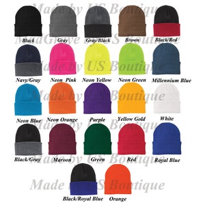 Personalized Custom Embroidered Beanie Hat | Custom Logo | Design Your ...