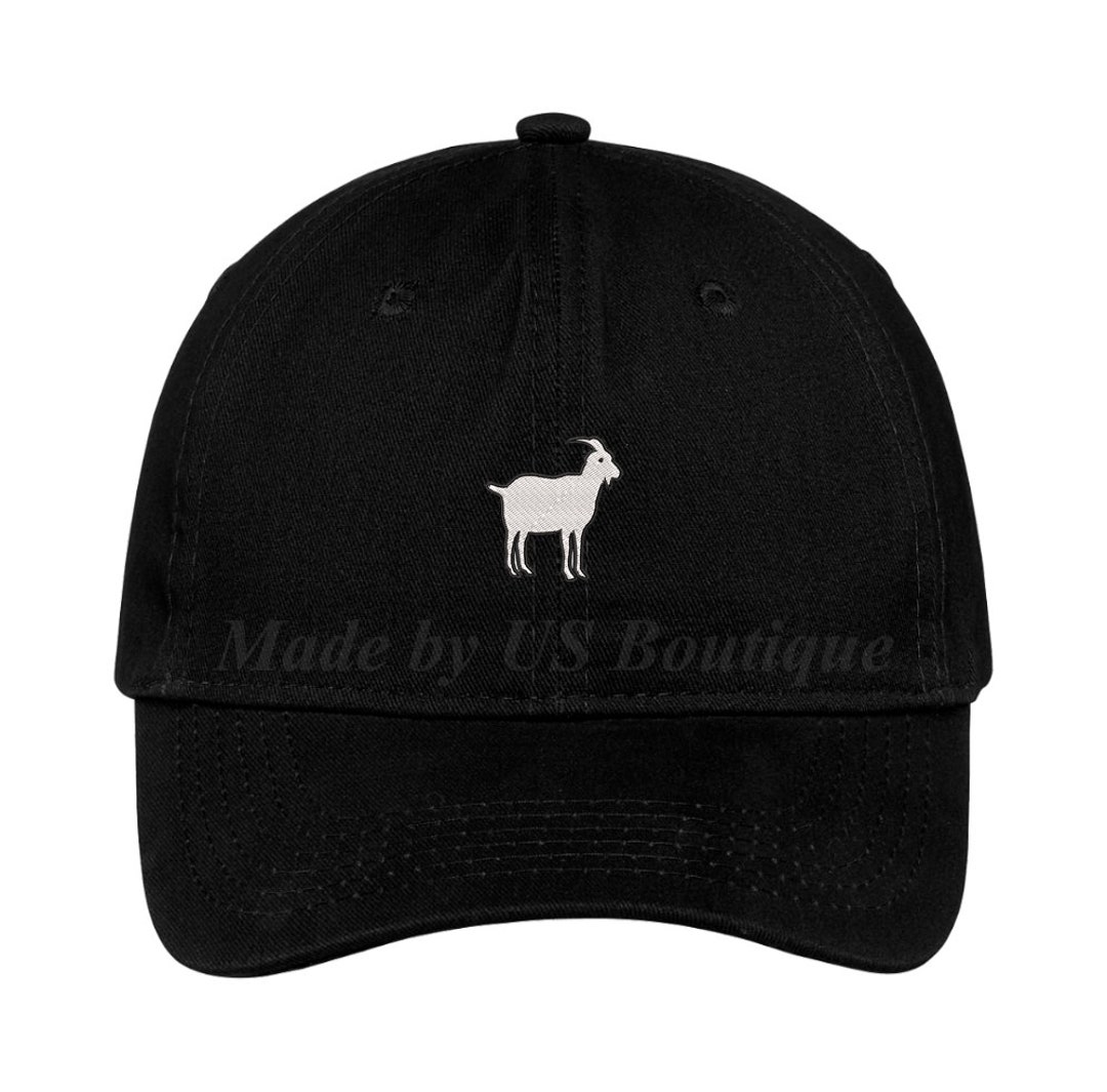GOAT Hat Baseball Dad Cap Lit Cap Emoji Minimal Baseball Dad Hat Animal ...