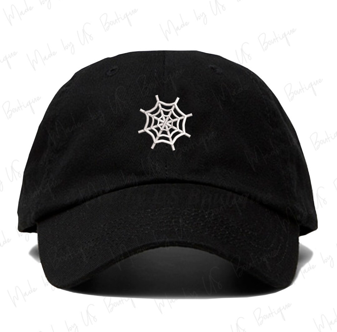 Spider Web Hat Embroidered Dad Cap | Spooky Gifts | Boo | Halloween ...