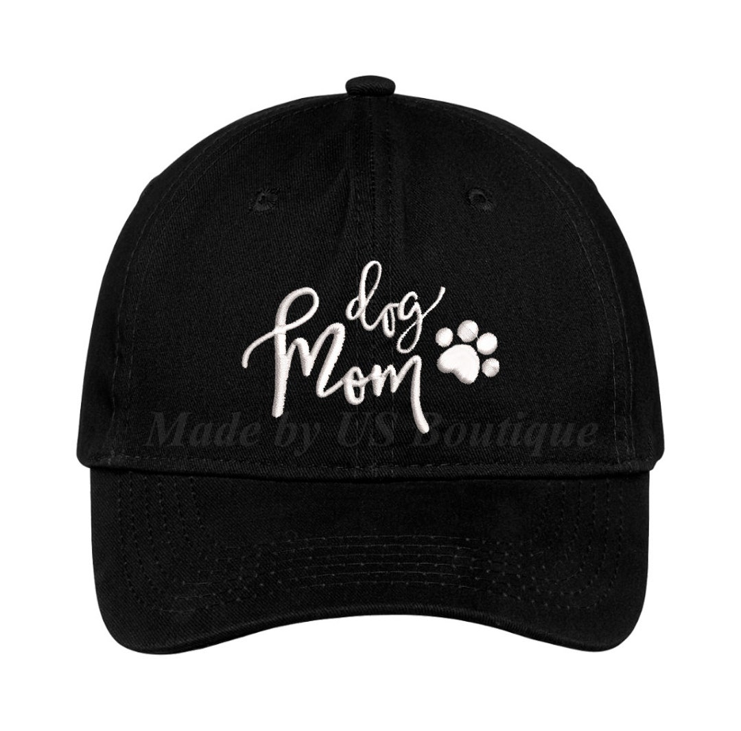 Dog Mom Hat Puppy Doggie Pet Lover Gift Customizable Hat Embroidered ...