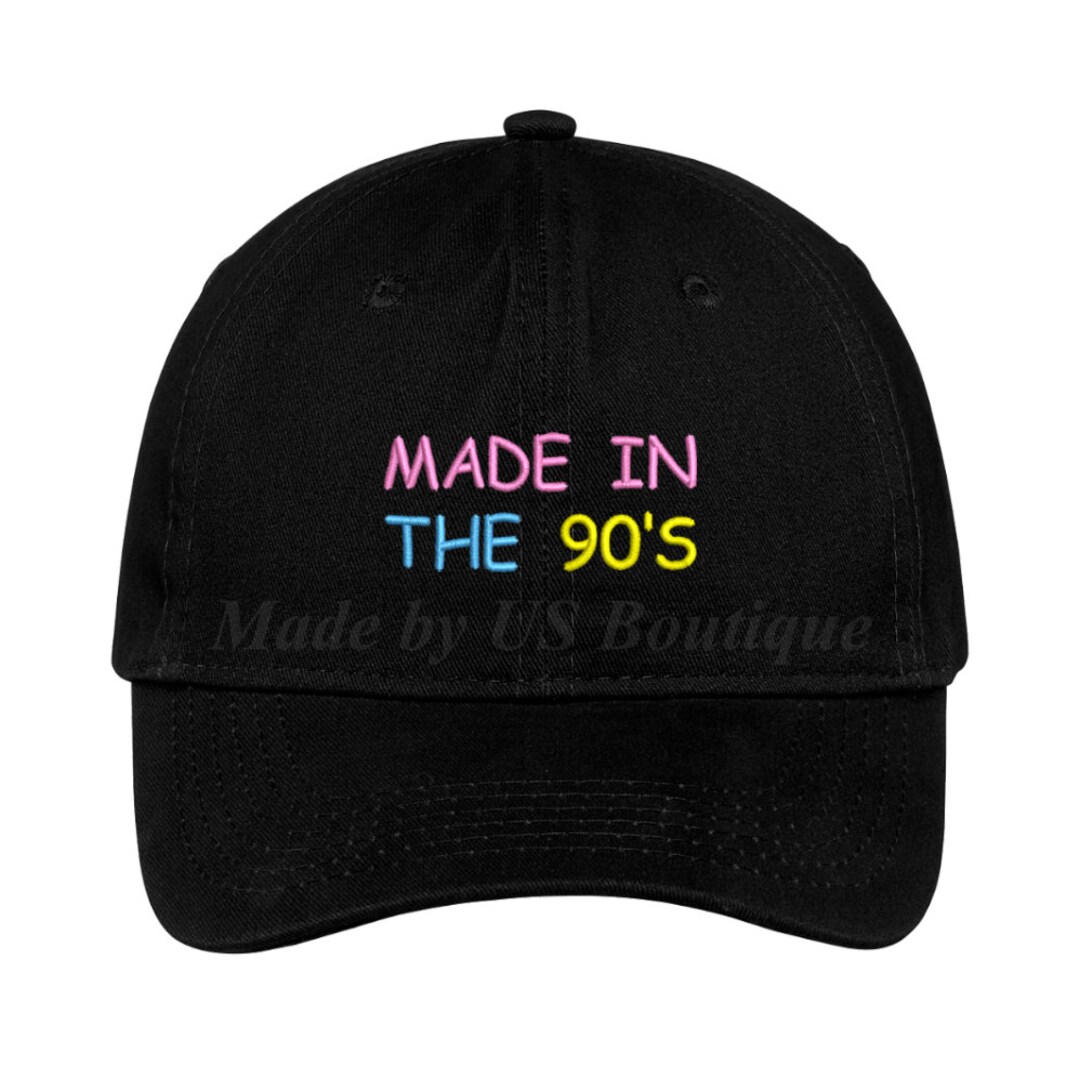 Made in the 90's Hat 1990s, Birthday Hat Funny 1990 Embroidered ...