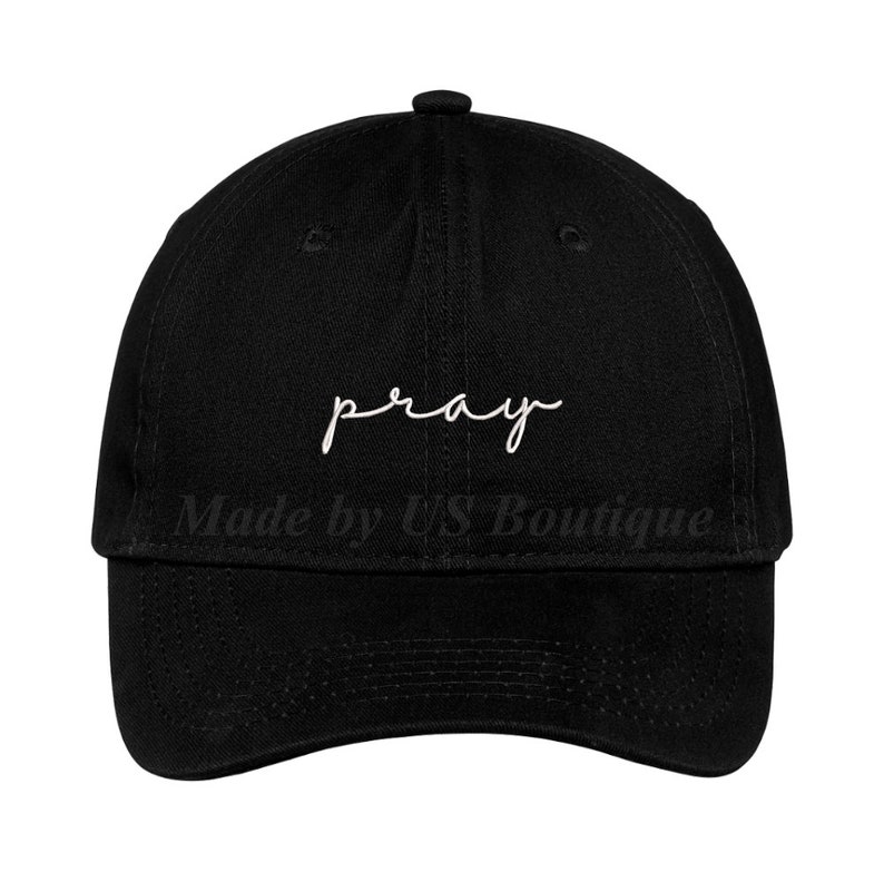 Pray Embroidered Dad Hat, Christian Inspirational Baseball Cap - Etsy