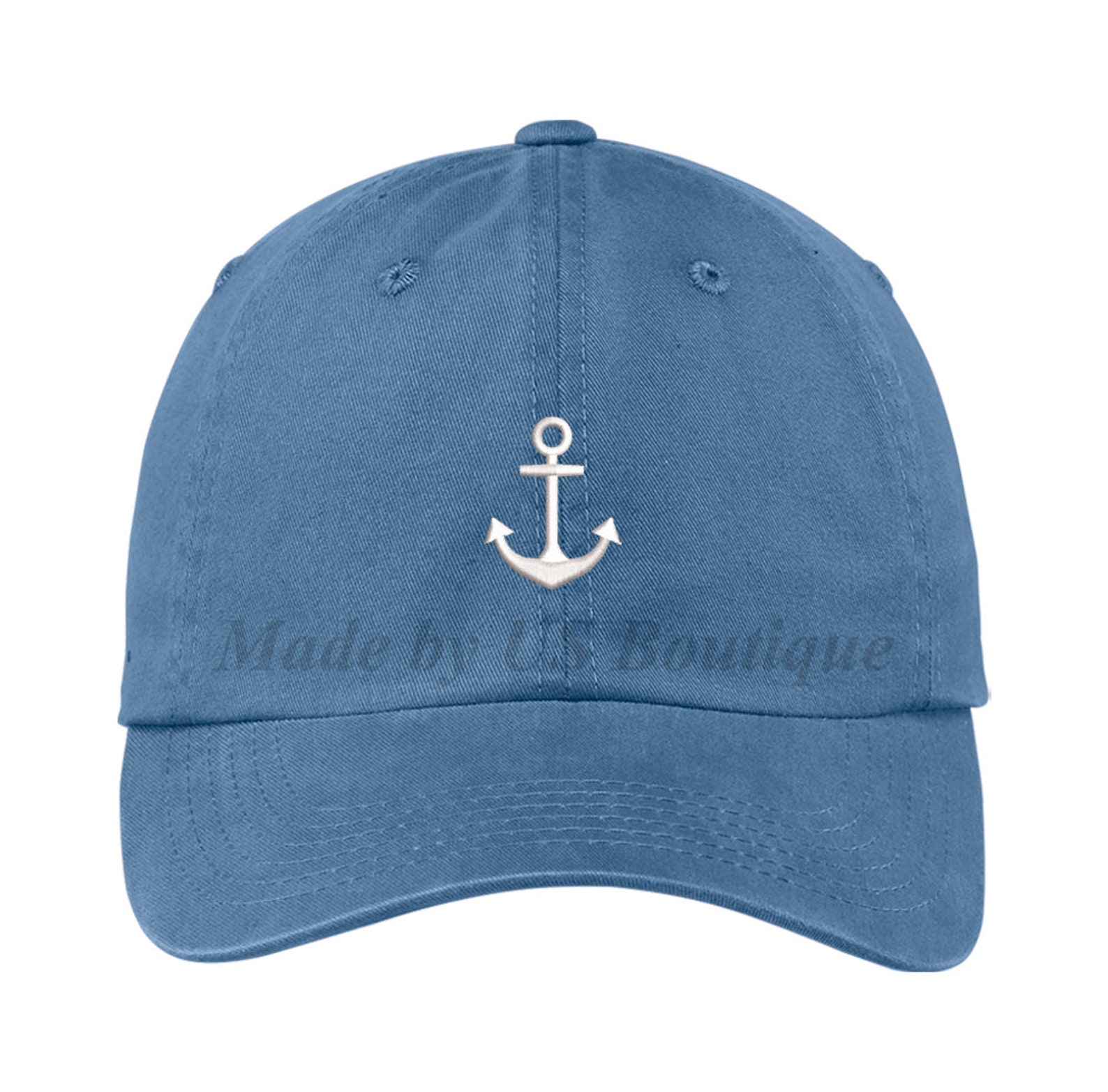 Anchor Hat Embroidered Baseball Dad Cap, Vessel, Sea, Ocean, Beach ...