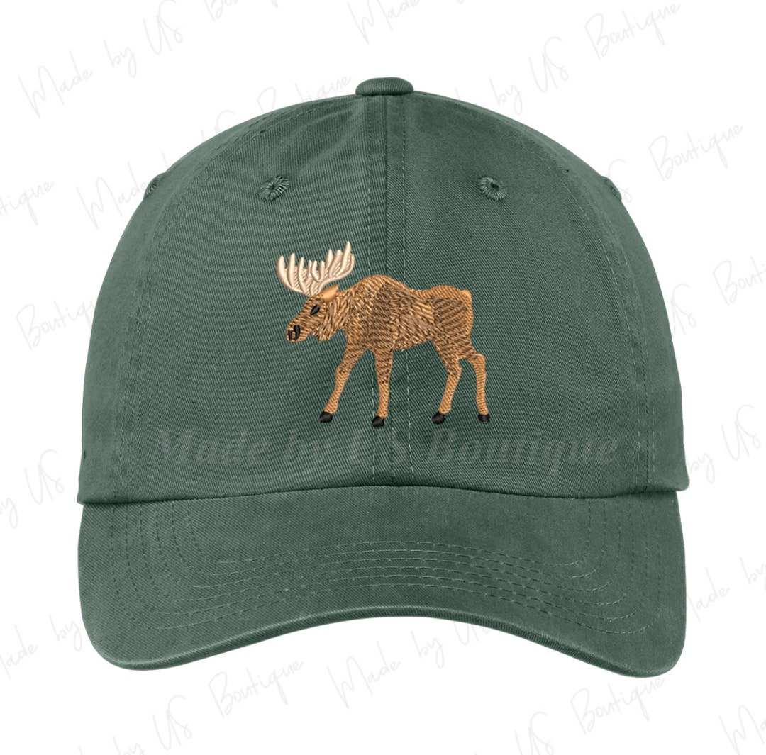 Moose Hat, Embroidered Baseball Dad Cap, Mountain Range Baseball Hat ...