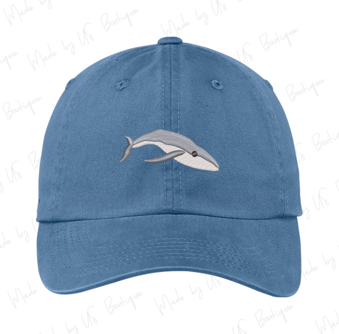 Humpback Whale Hat, Embroidered Baseball Dad Cap, Blue Whale, Whale ...