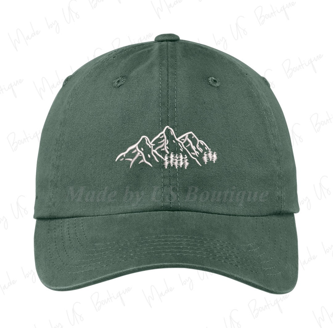 Mountain Hat, Embroidered Baseball Dad Cap, Mountain Range Baseball Hat ...