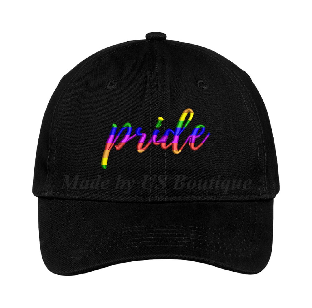 Rainbow Pride Hat Embroidered Baseball Dad Cap Unisex Gay Pride Hat USA ...