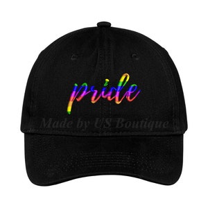 Rainbow Pride Hat Embroidered Baseball Dad Cap Unisex Gay Pride Hat USA ...