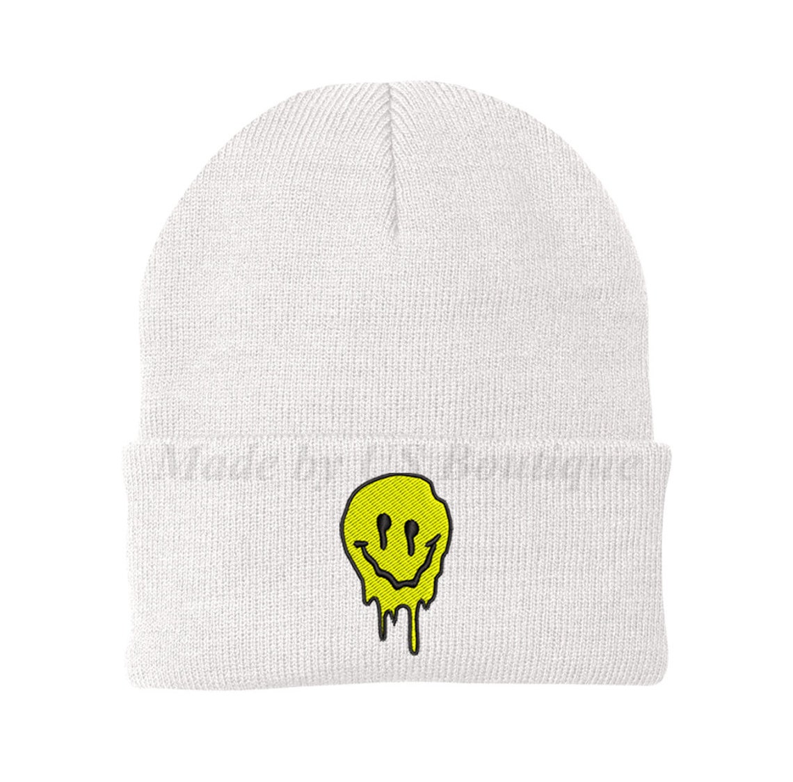 Acid Smiley Face Beanie House Music DJ Techno EDM Drum and Bass Tech ...