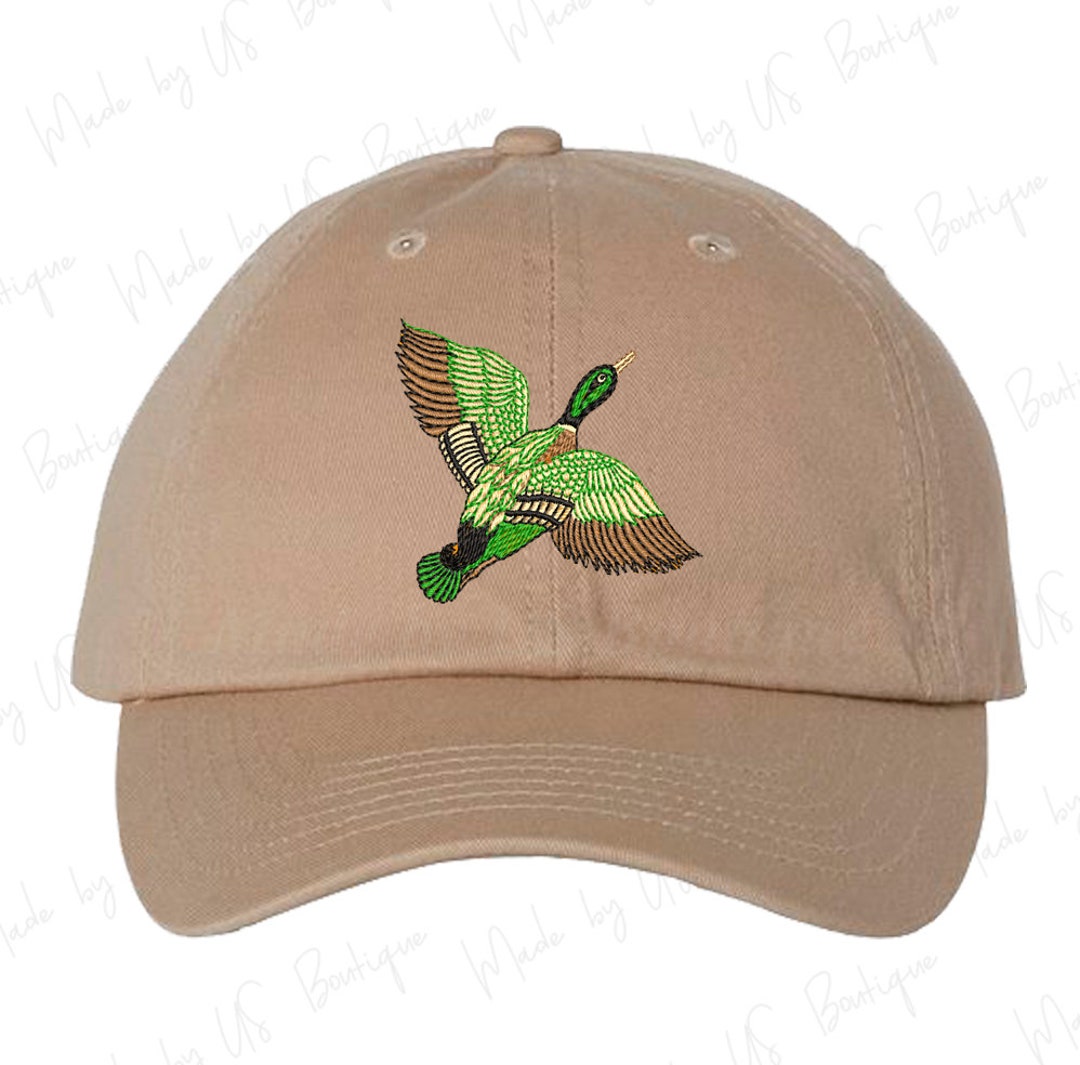 Duck Hat Flying Duck Embroidery Design Dad Hat Cute - Etsy