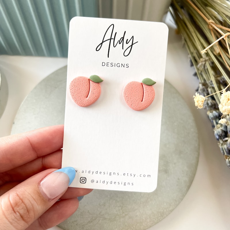 Peach Drop Earrings - Etsy