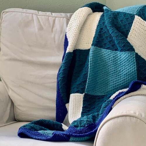 Vintage Knitting Pattern Large Patchwork Squares Sampler - Etsy