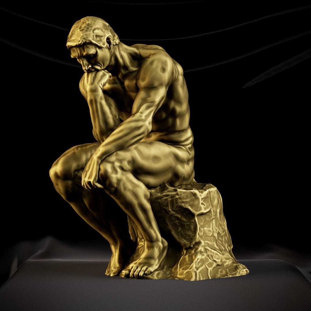 The Thinker Statue Rodin Replica – Resin Hand-painted Sculpture ...