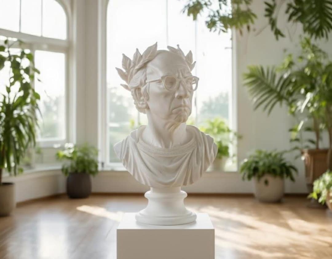 Larry David Bust Statue – 3D Printed PLA Plastic Sculpture of the ...