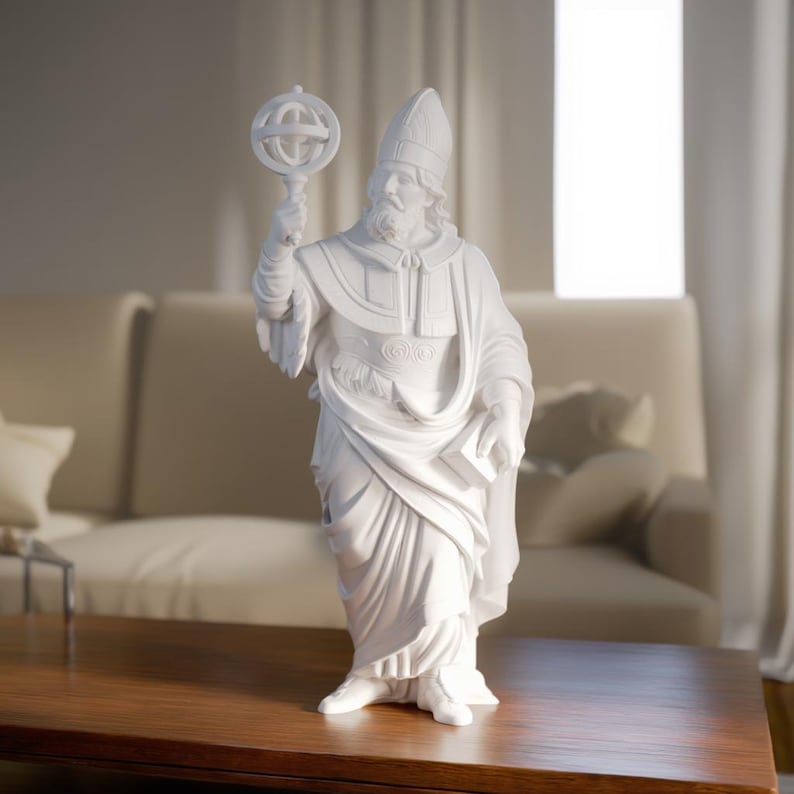 Hermes Trismegistus Statue, Alchemist Figure in Headdress, Hermetic ...