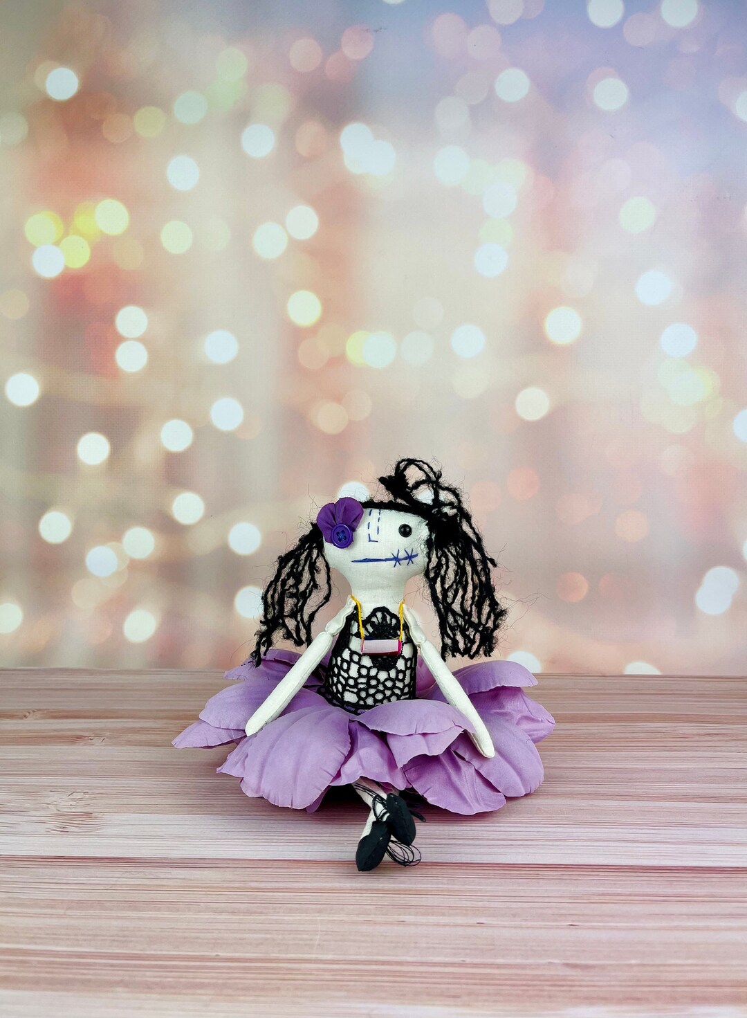 OOAK Monster Doll, Horror Gothic Doll Flower Doll Scary Zombie Doll ...
