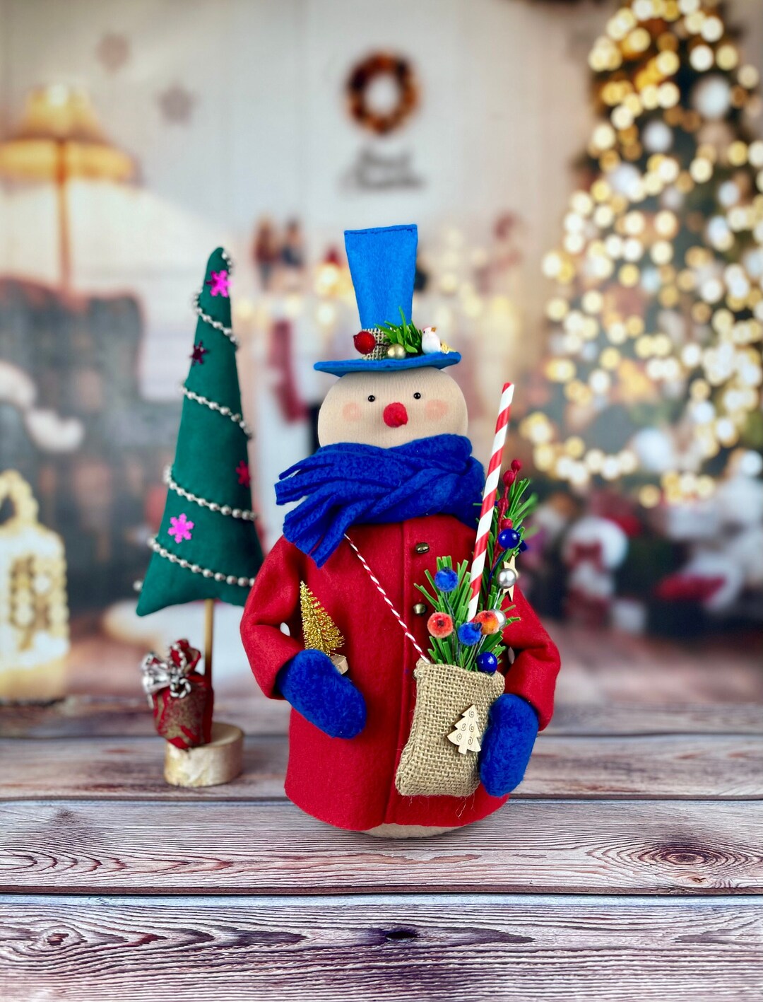 Primitive Snowman Adorable Snowman Christmas Presents Primitive Winter ...